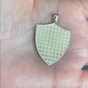 Element Shine | Jewelry | 4k Gold Lords Prayer Shield Medallion Pendant ...